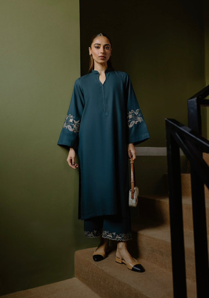 Teal Embroidered Set – Solids Official