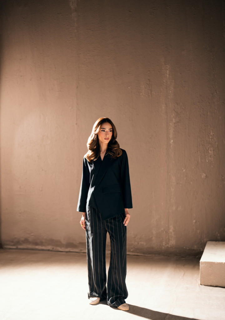 Pin-striped Blazer Set – Solids Official
